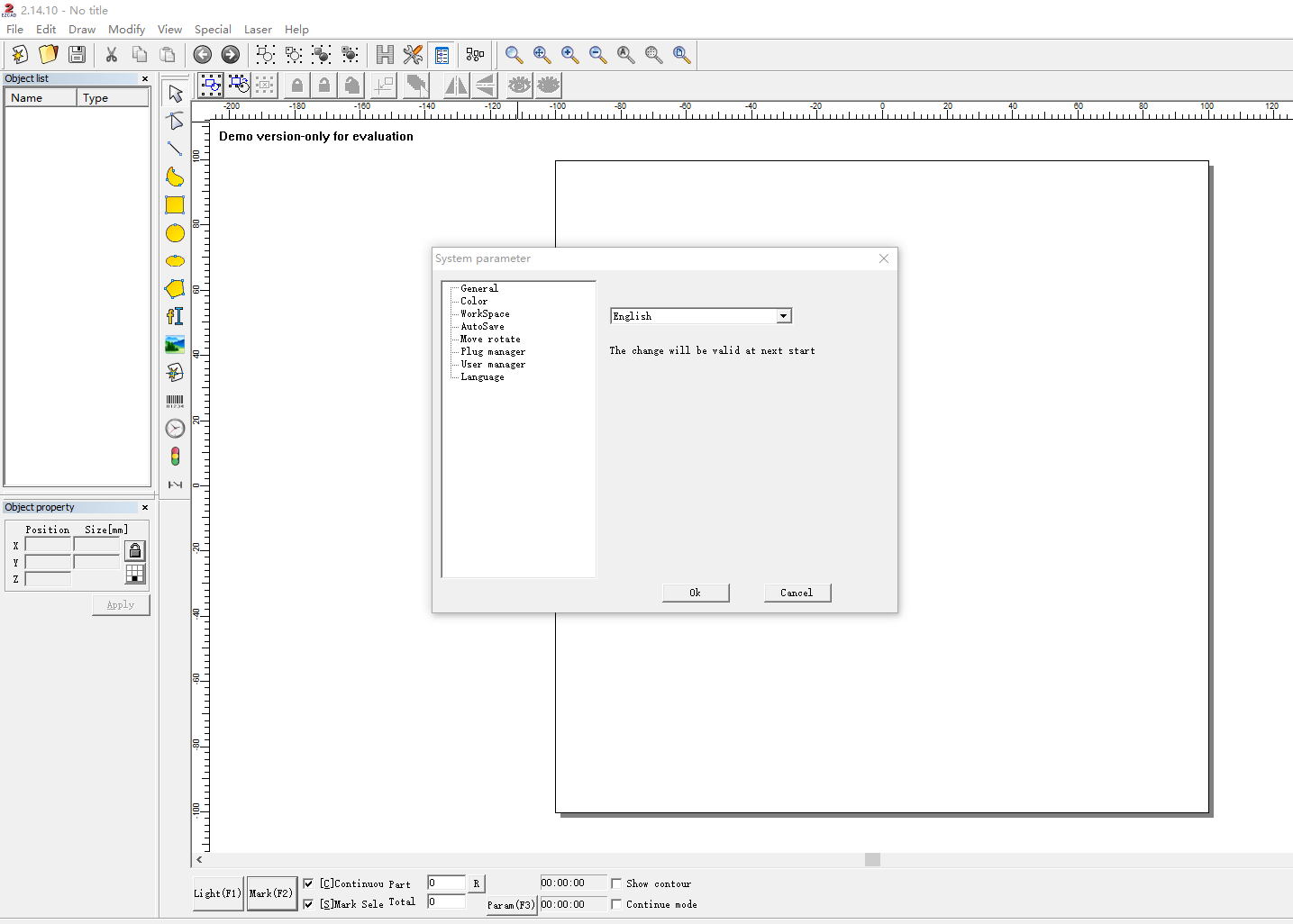 Laser marking machine software EZCAD language change - Taian Chengfeng ...
